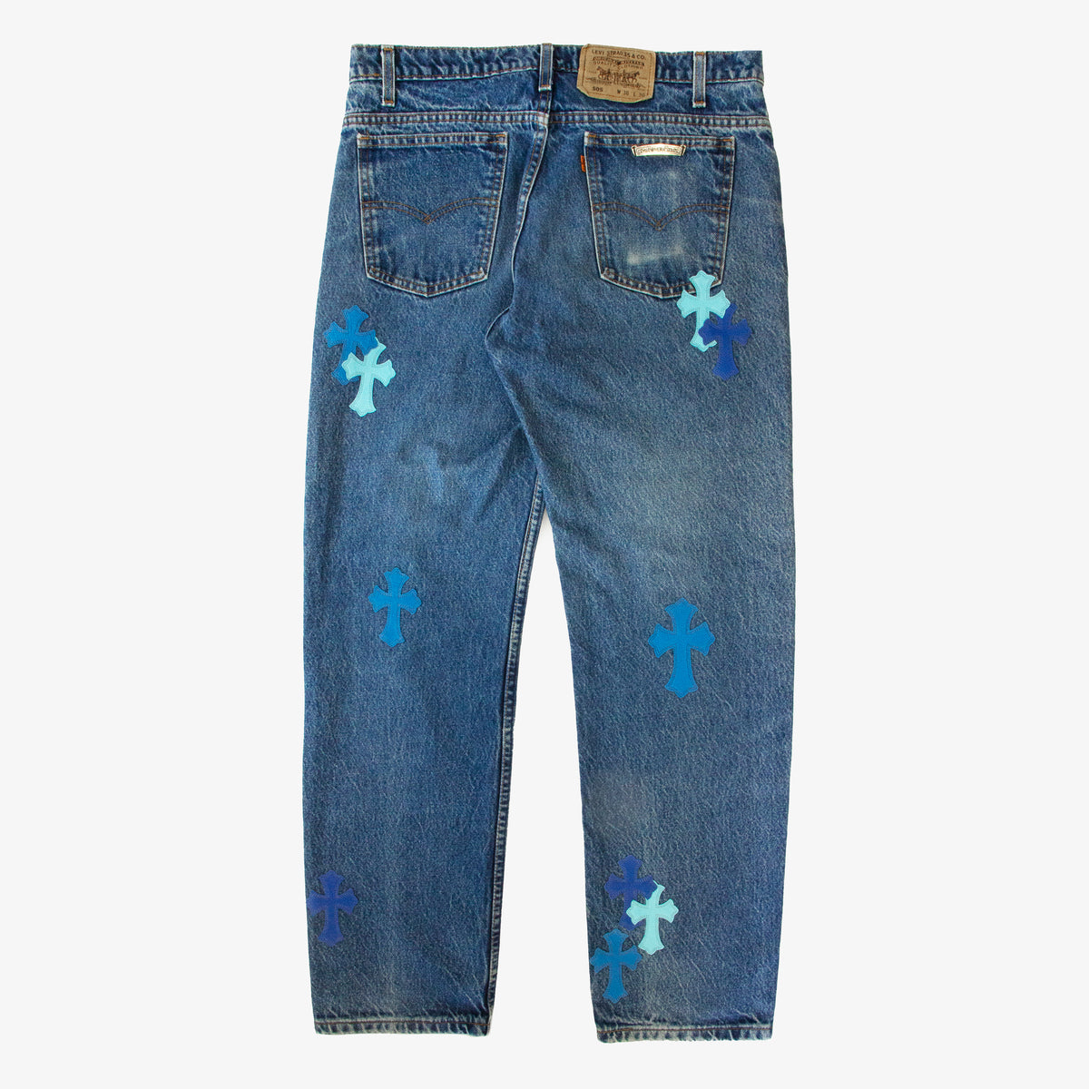 CHROME HEARTS BLUE TRICOLOR PATCH DENIM – OBTAIND