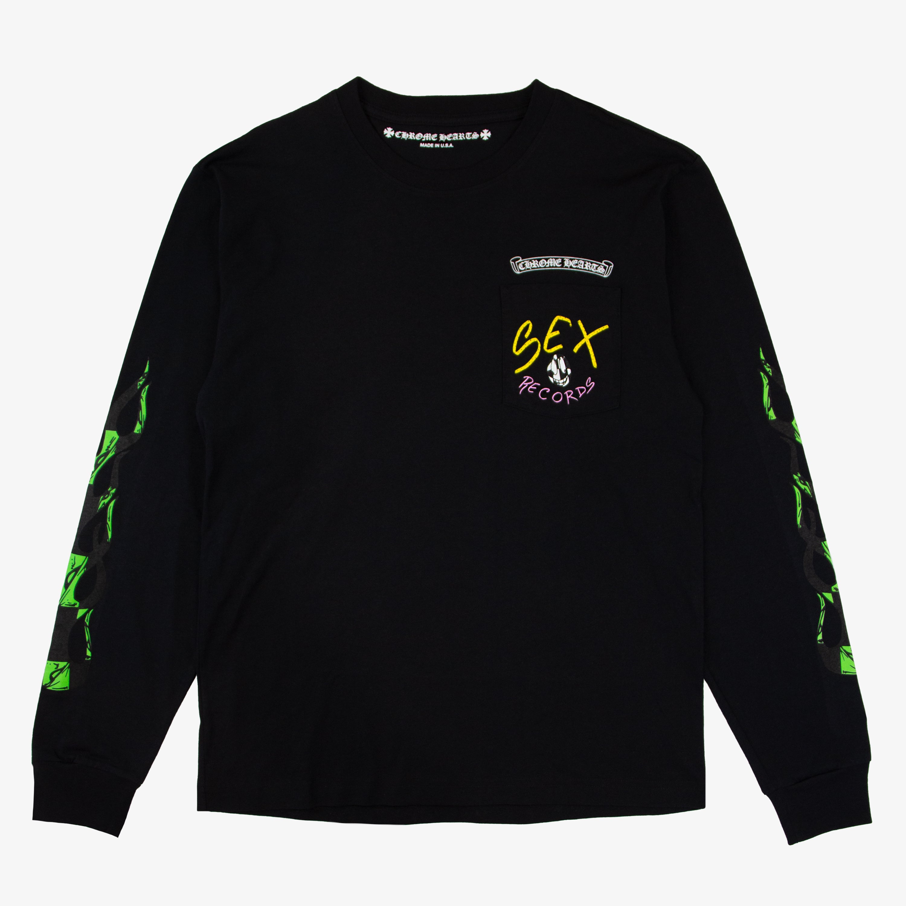 CHROME HEARTS NYFW SEX RECORDS LS TEE – OB LLC CHROME HEARTS NYFW SEX RECORDS LS TEE – OB LLC